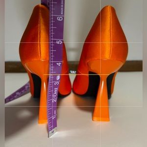Zara | Shoes | Zara Orange Fabric Heel Stilettos New With Tags Size 8 ...